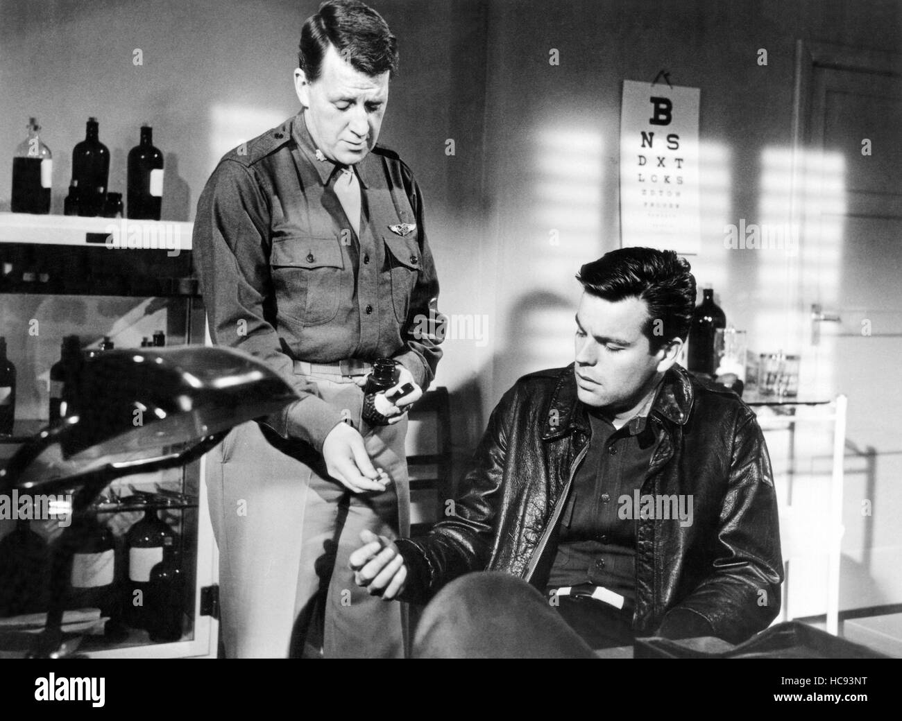 THE WAR LOVER, from left, Bernard Braden, Robert Wagner, 1962 Stock ...