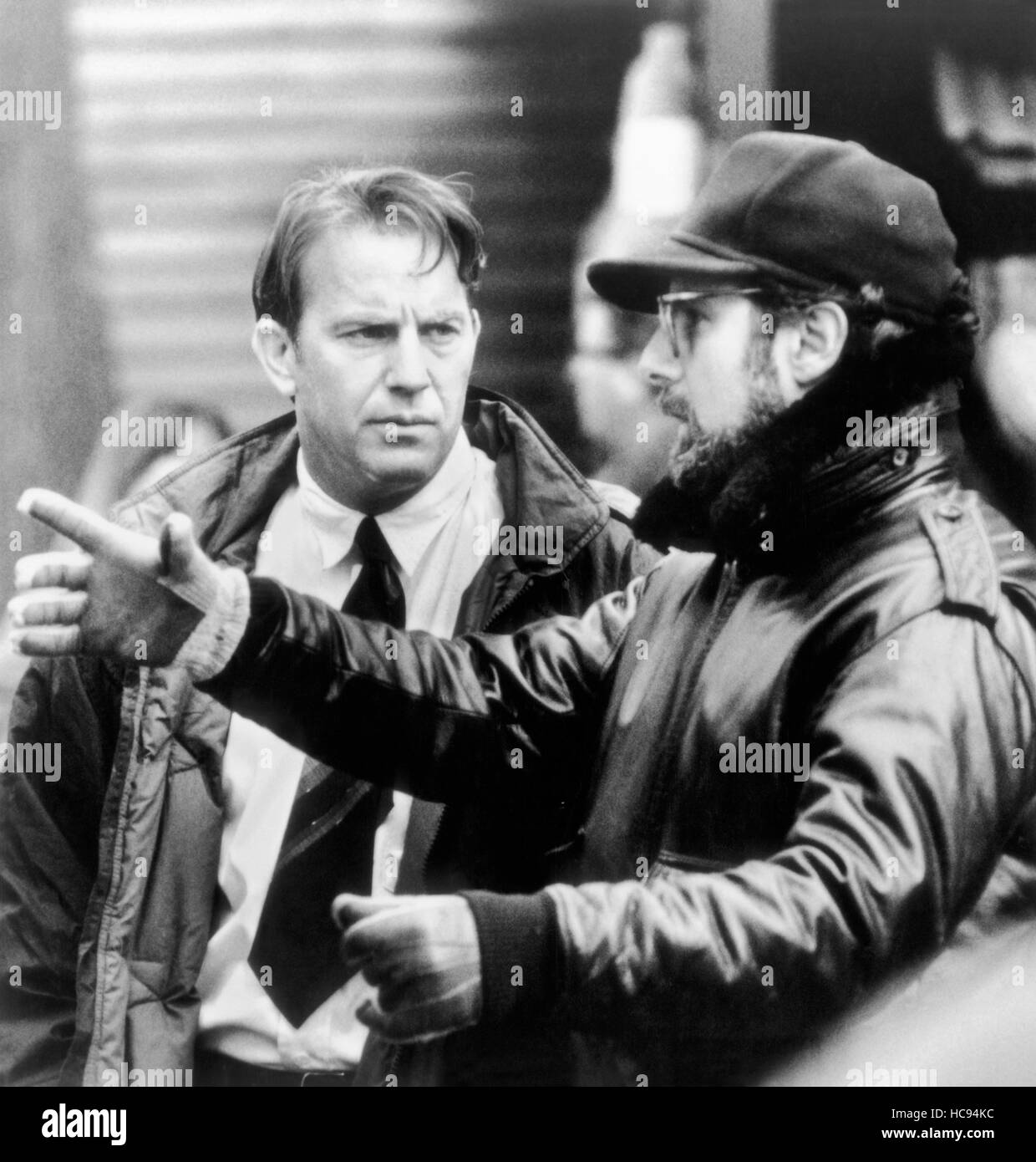 THE WAR, from left, Kevin Costner, director Jon Avnet, on-set, 1994 ...
