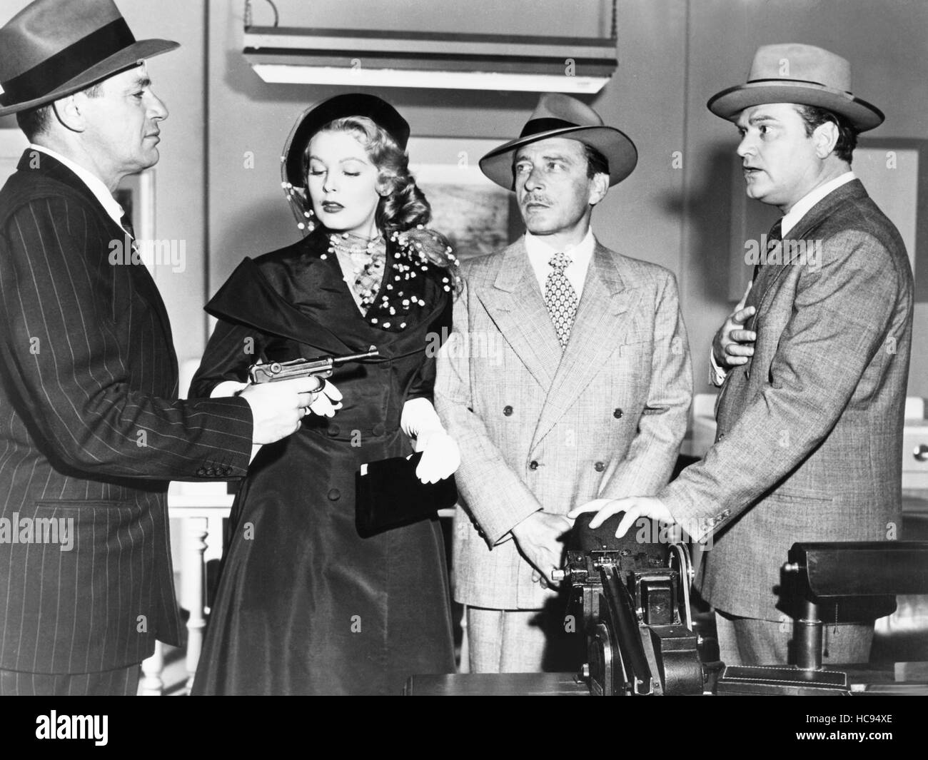 WATCH THE BIRDIE, from left: Richard Rober, Arlene Dahl, Leon Ames, Red ...