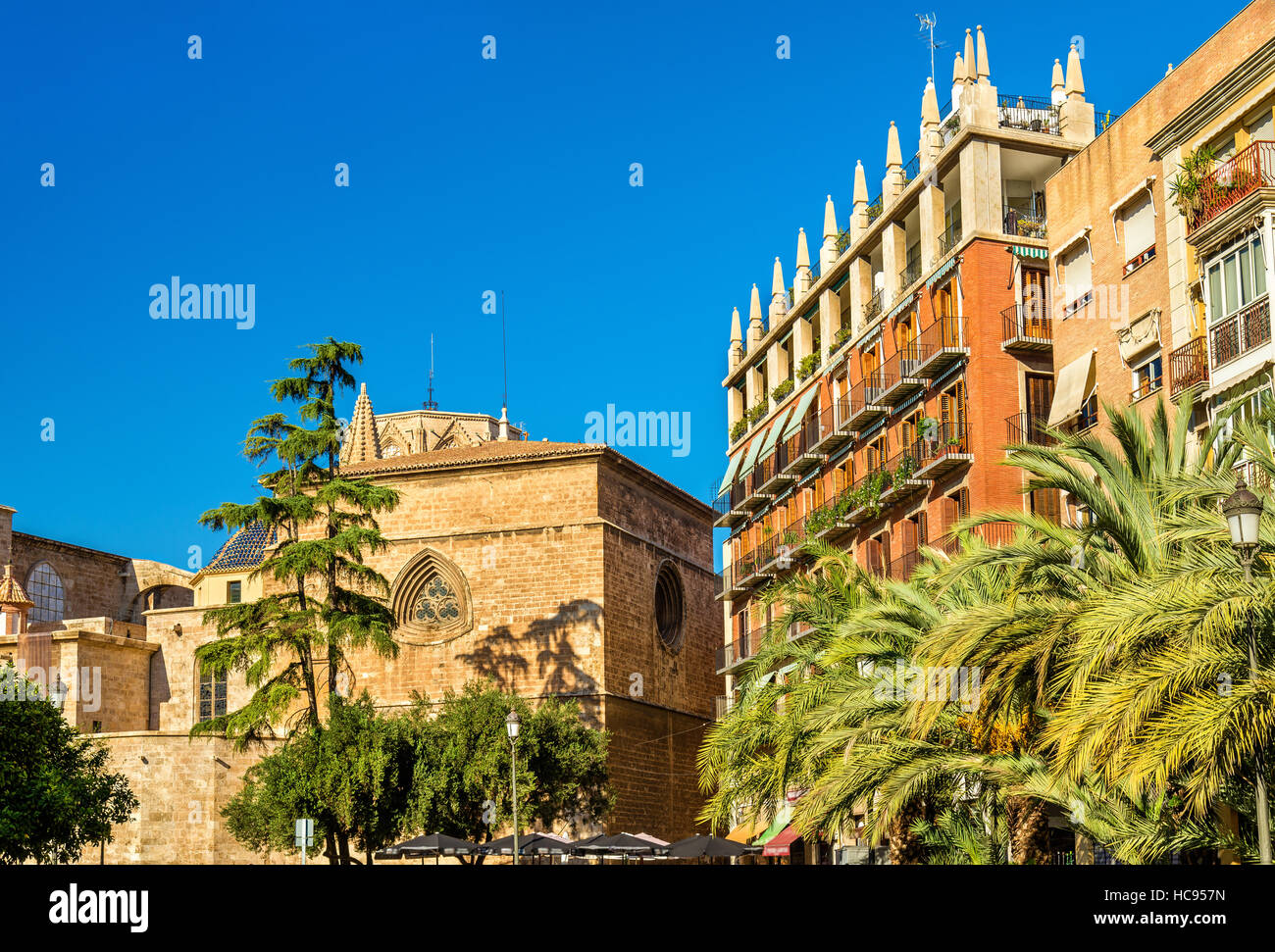 Beautiful buildings in the centre of Valencia in Spain Stock Photo - Alamy