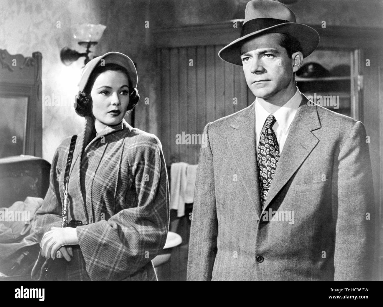 WHERE THE SIDEWALK ENDS, from left: Gene Tierney, Dana Andrews, 1950 ...
