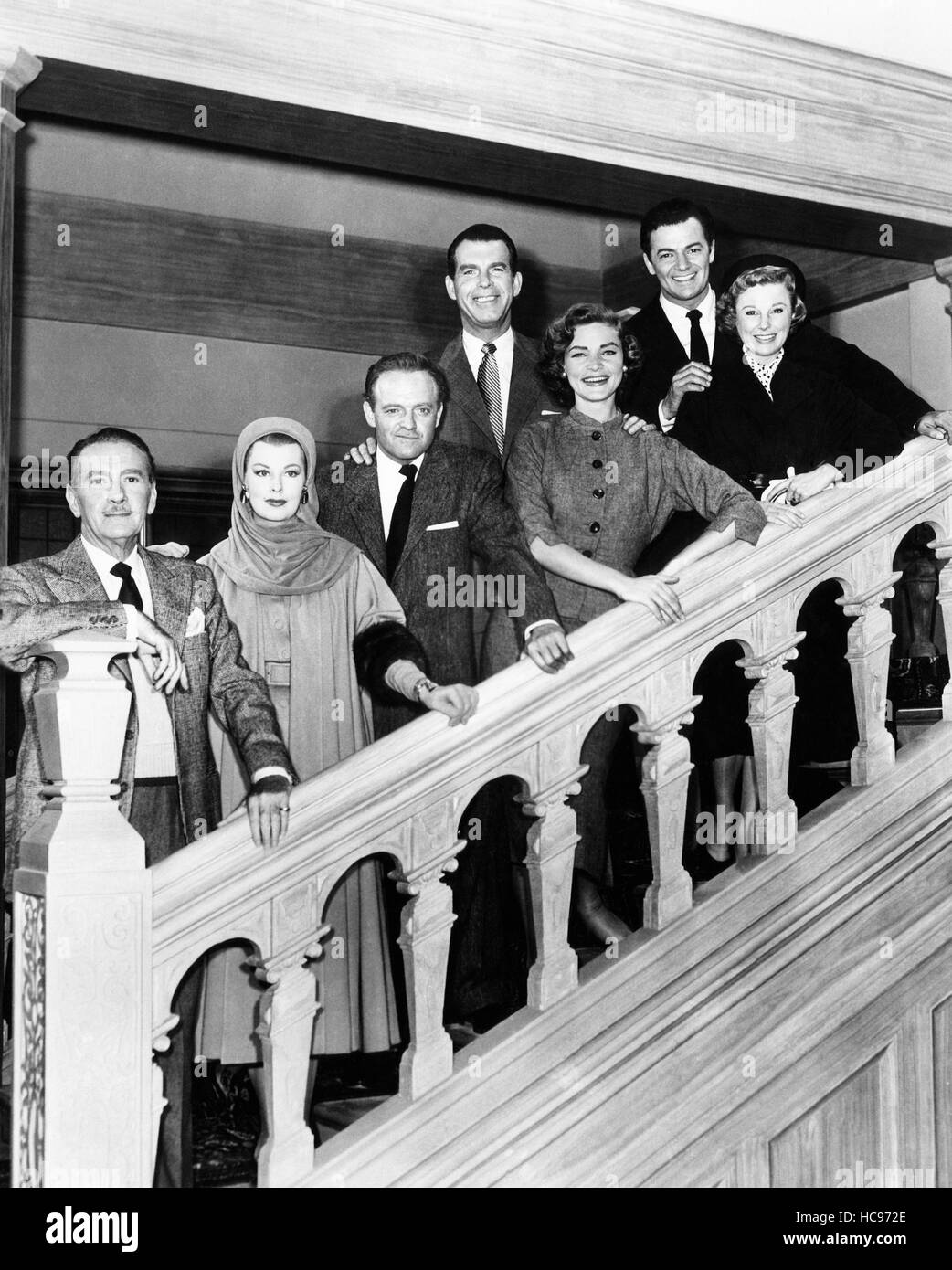 WOMAN'S WORLD, from left: Clifton Webb, Arlene Dahl, Van Heflin, Fred ...