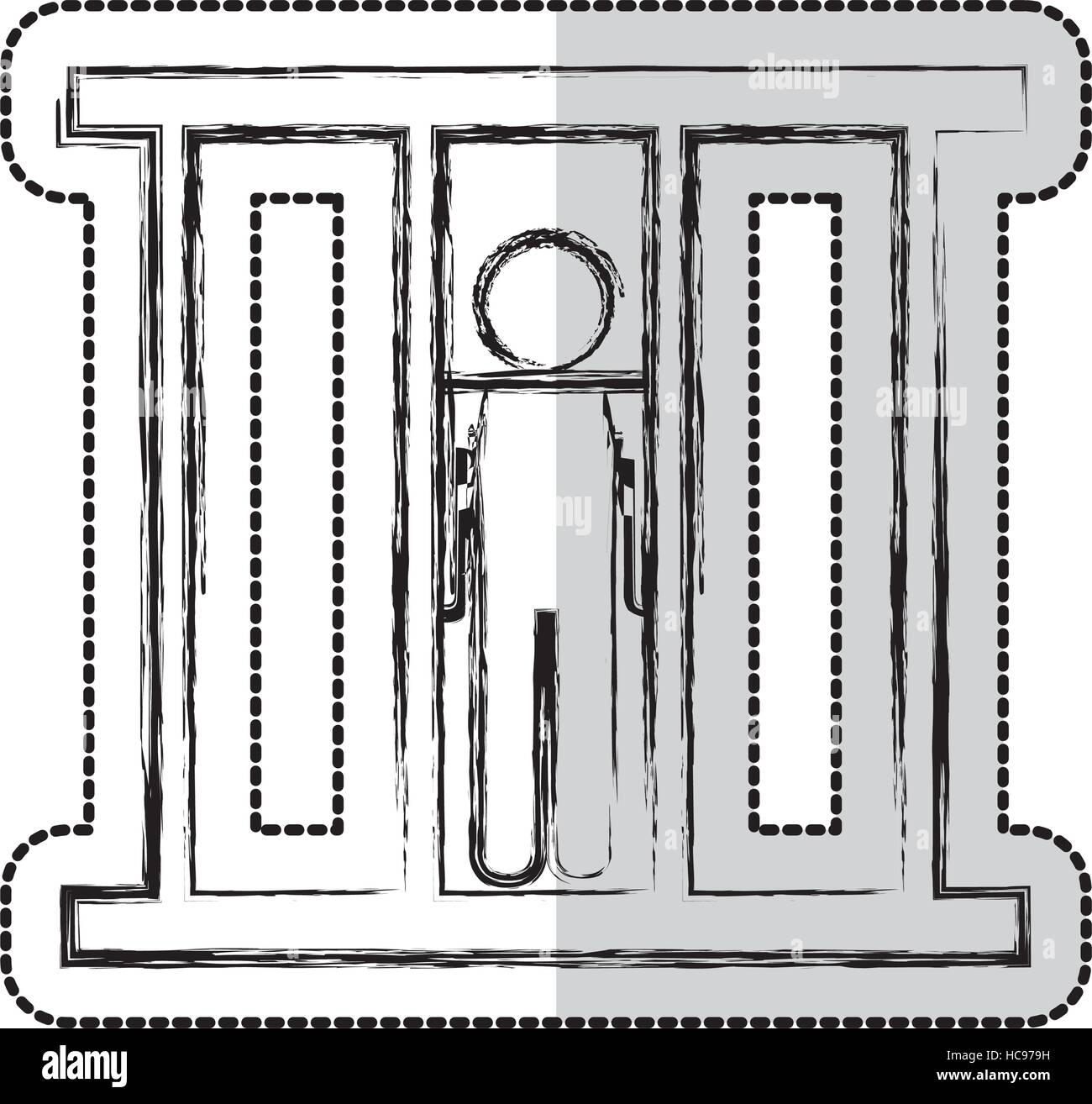 prisoner avatar silhouette icon vector illustration design Stock Vector ...