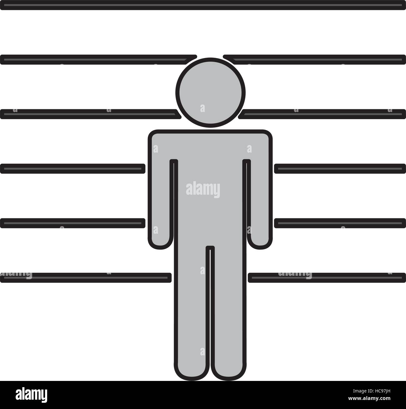 prisoner avatar silhouette icon vector illustration design Stock Vector ...