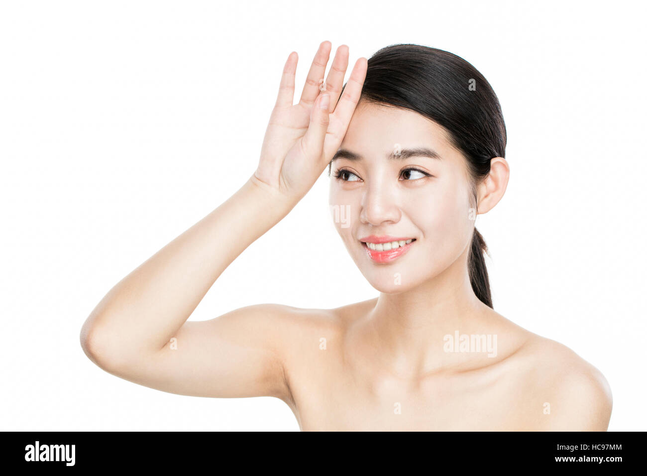 Person touching forehead hi-res stock photography and images - Alamy