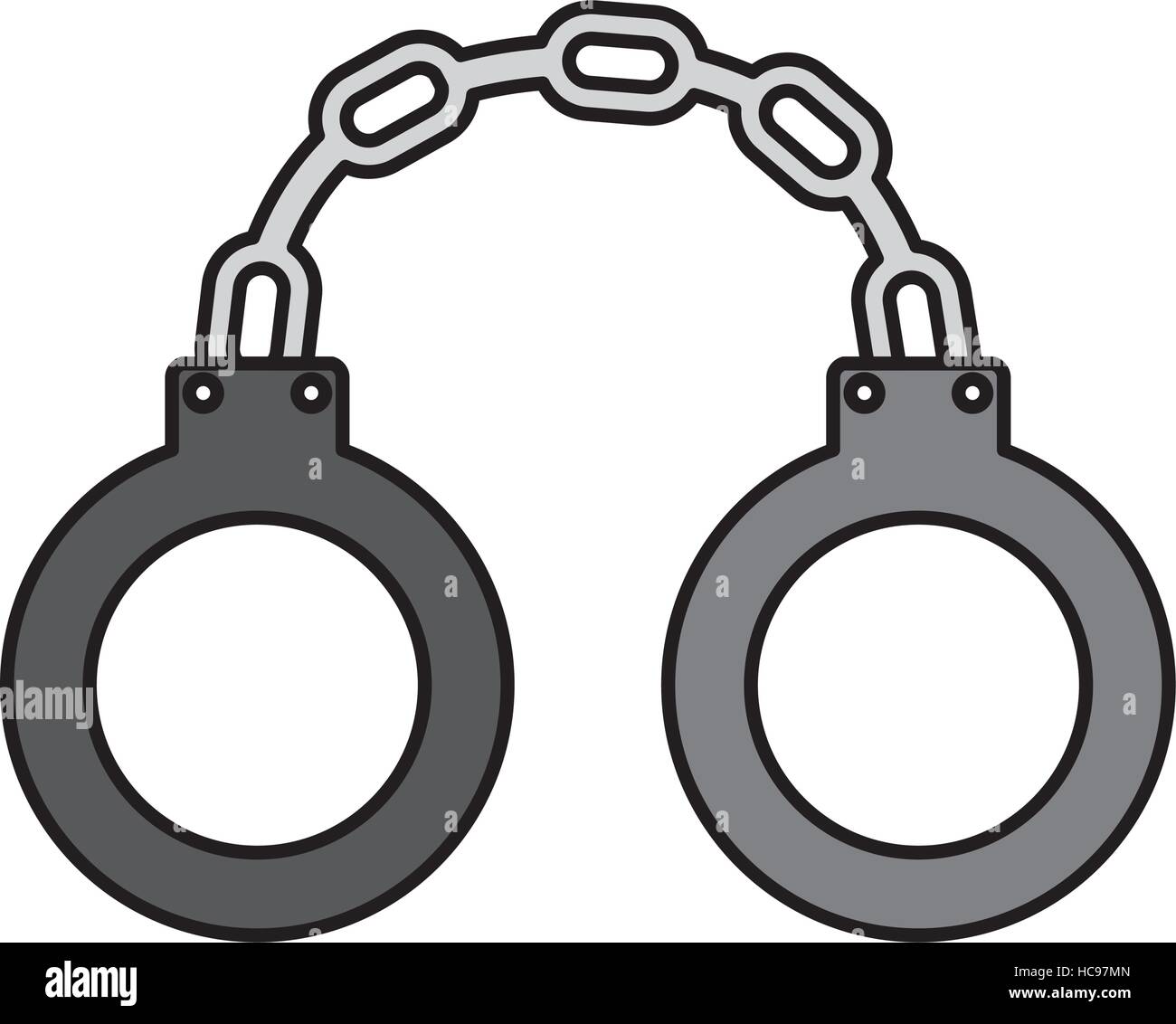 handcuffs justice isolated icon vector illustration design Stock Vector ...