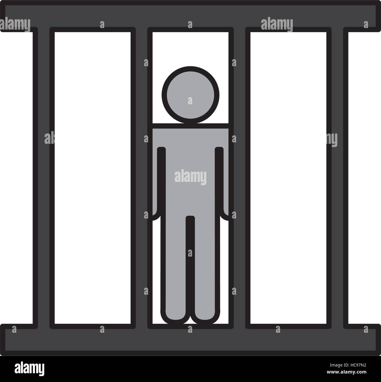 prisoner avatar silhouette icon vector illustration design Stock Vector ...