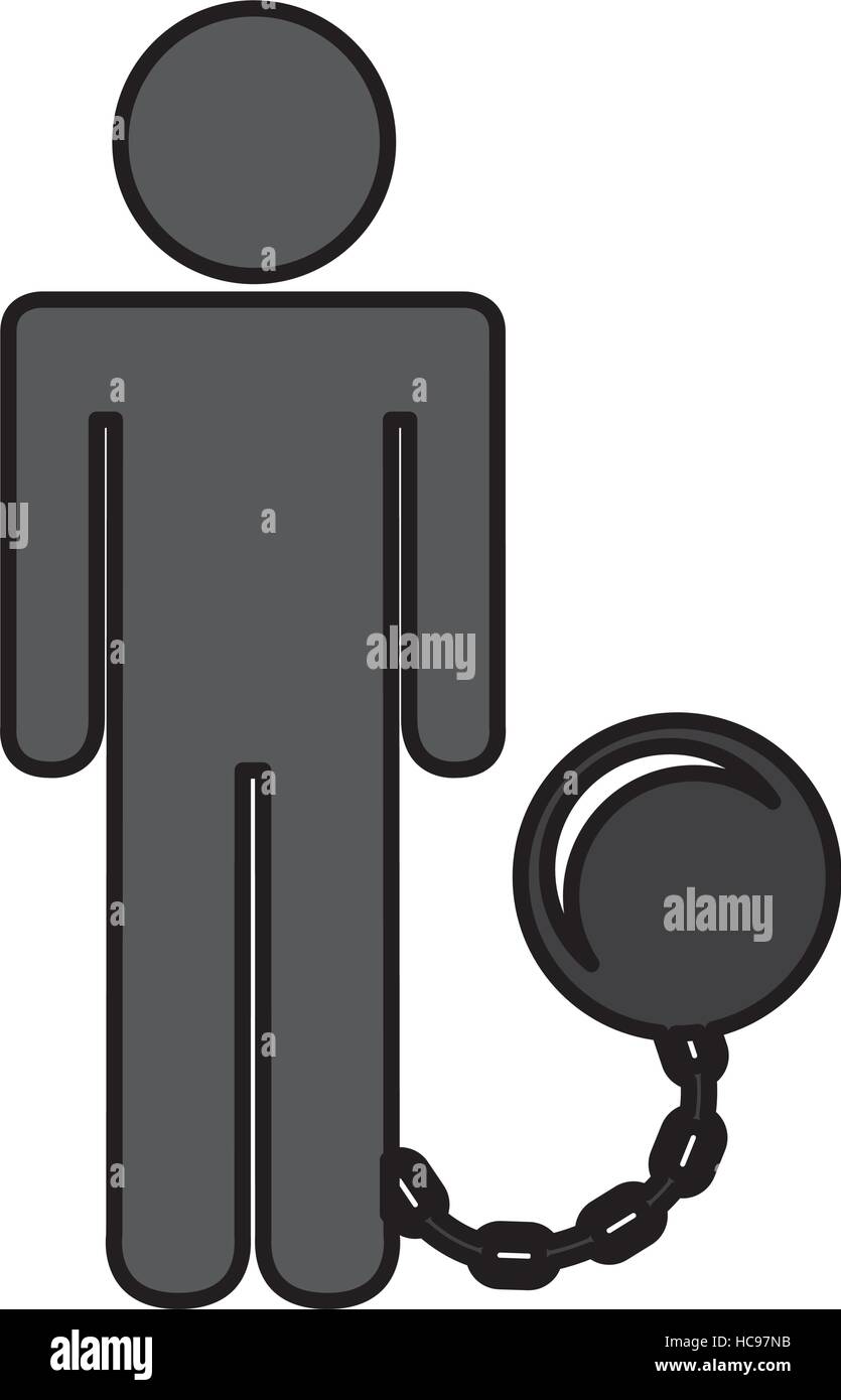 prisoner avatar silhouette icon vector illustration design Stock Vector ...