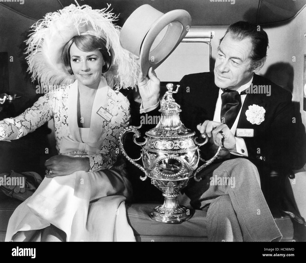 THE YELLOW ROLLS-ROYCE, from left, Jeanne Moreau, Rex Harrison, 1964 ...