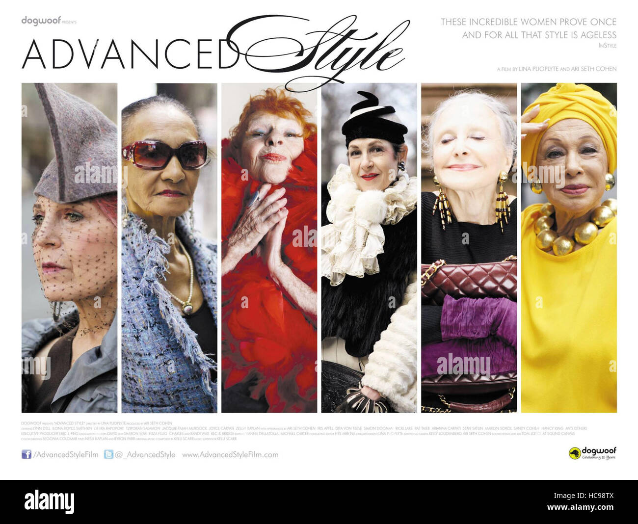 ADVANCED STYLE, poster art, from left: Debra Rapoport, Jacquie Murdock ...
