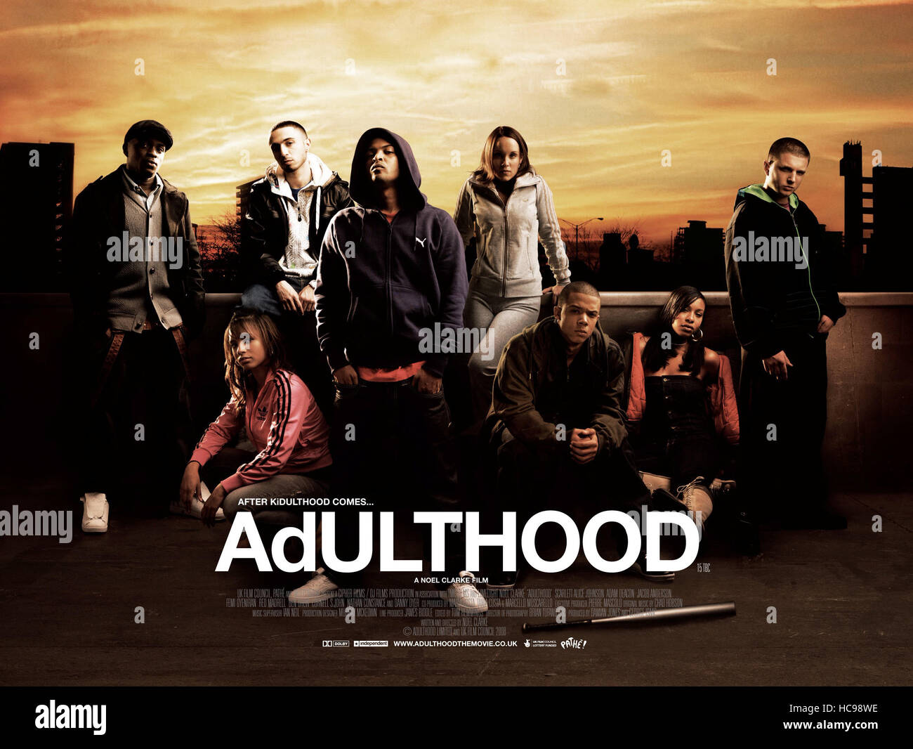 ADULTHOOD, British poster, from left: Femi Oyeniran, Red Madrell (front ...