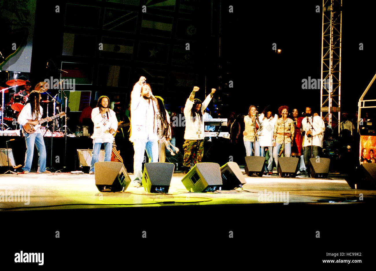 AFRICA UNITED, the family of reggae singer Bob Marley performing at the ...