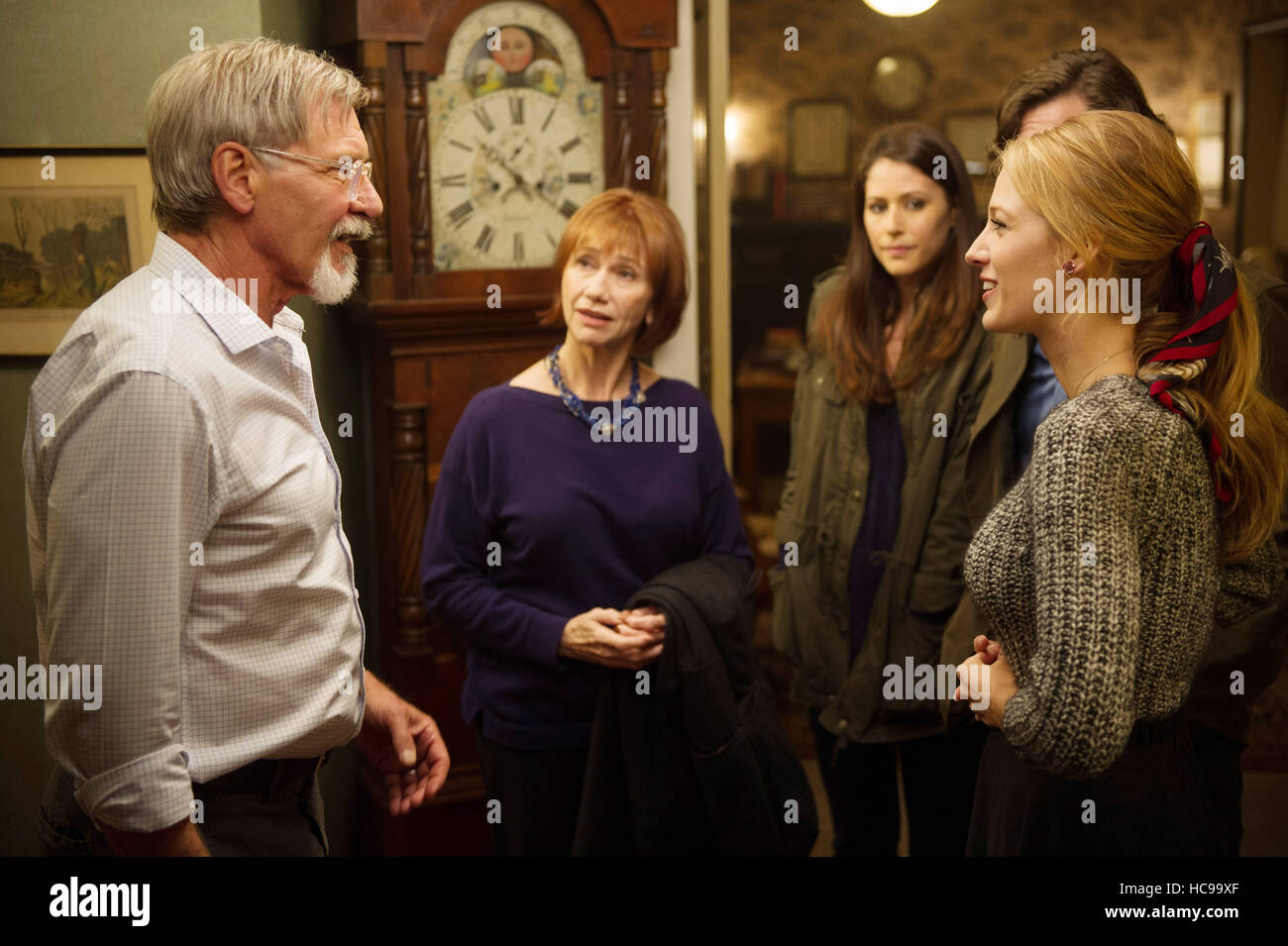THE AGE OF ADALINE, from left: Harrison Ford, Kathy Baker, Amanda Crew ...