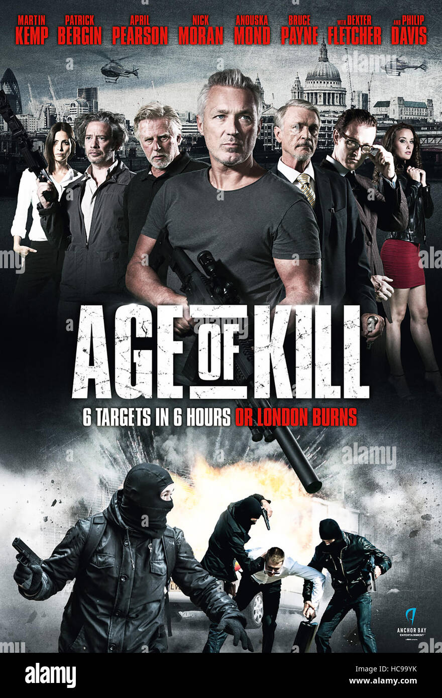 AGE OF KILL, British poster, from left: Anouska Mond, Dexter Fletcher ...