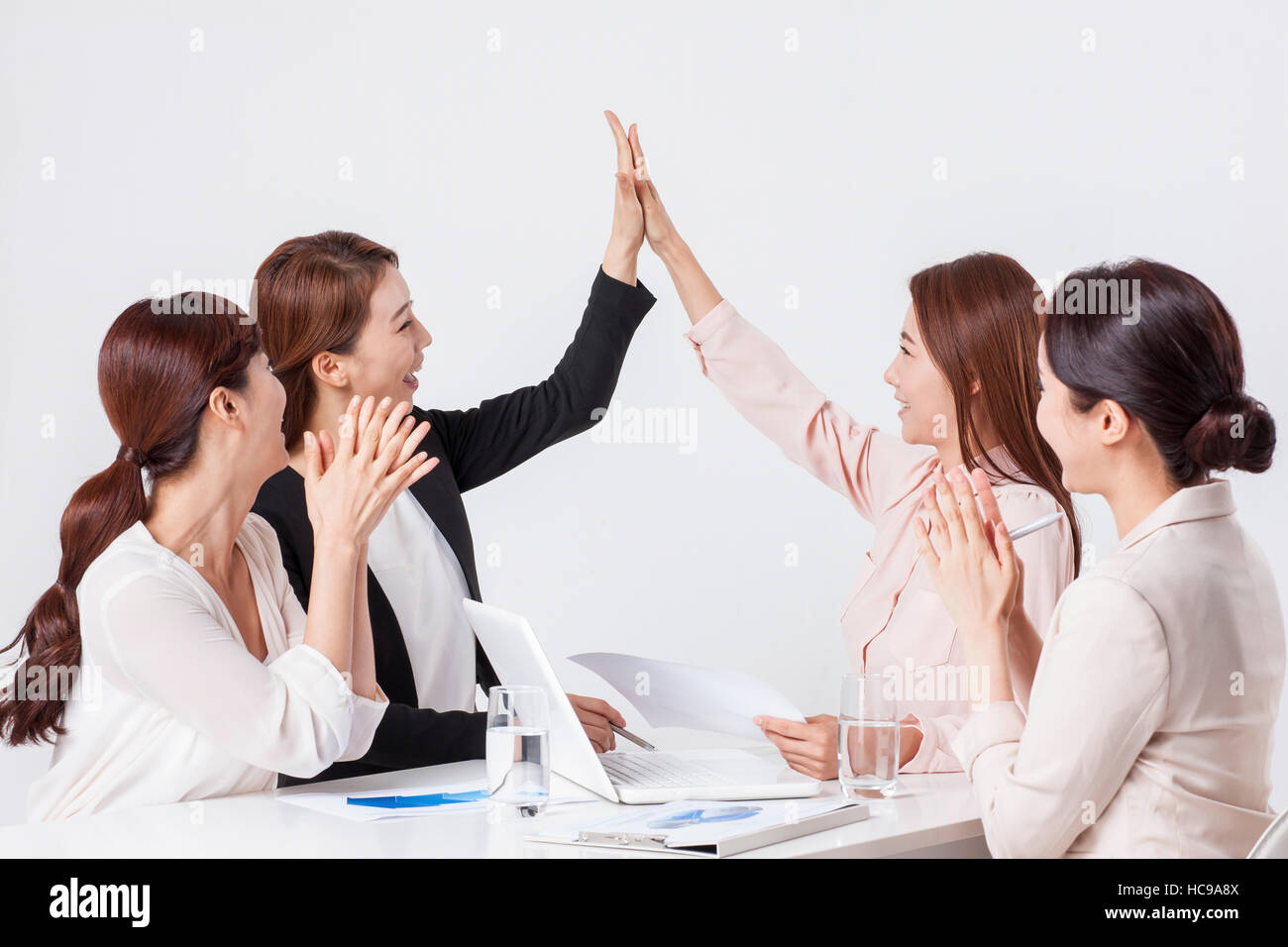 Four meeting hi-res stock photography and images - Alamy