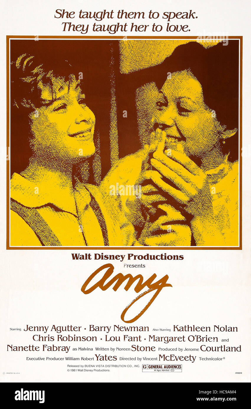 AMY, US poster art, right: Jenny Agutter, 1981. ©Buena Vista/courtesy ...