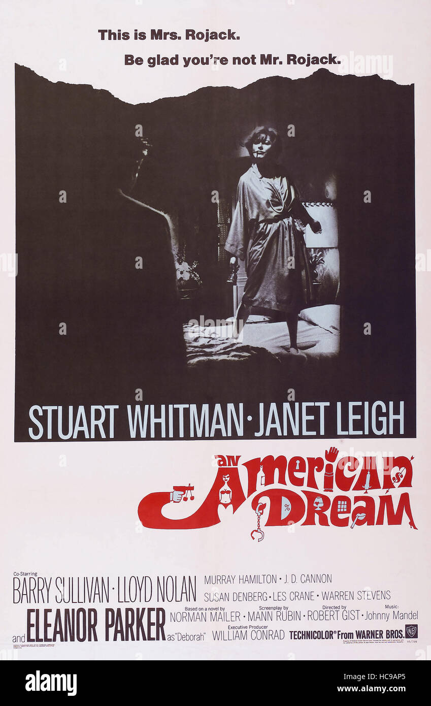 AN AMERICAN DREAM, (aka SEE YOU IN HELL, DARLING), US poster, from left ...