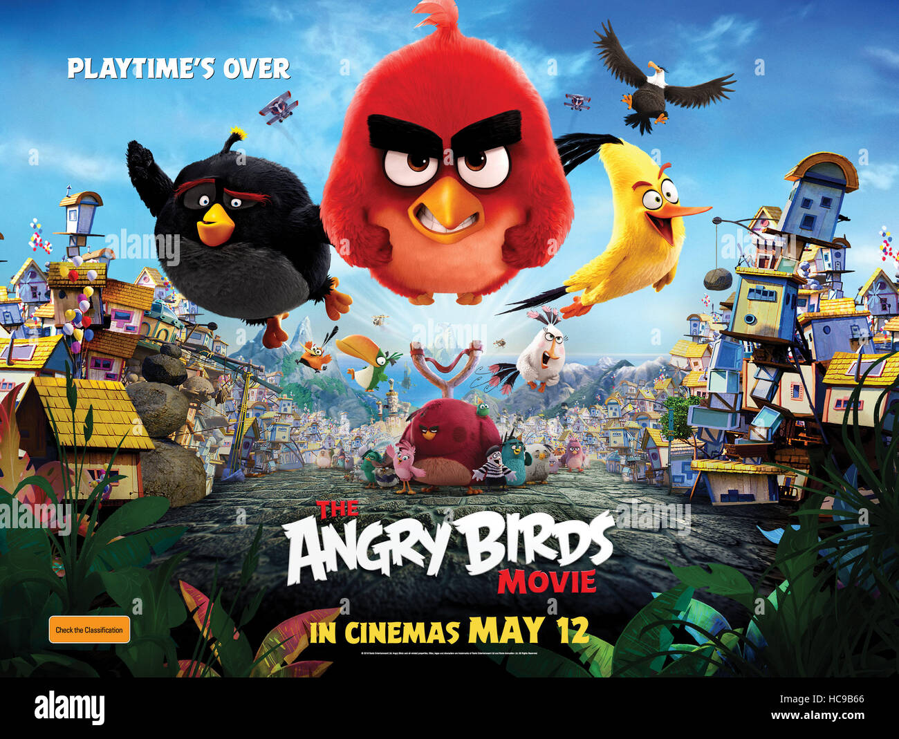 ANGRY BIRDS, (aka THE ANGRY BIRDS MOVIE), Australian poster art, top ...