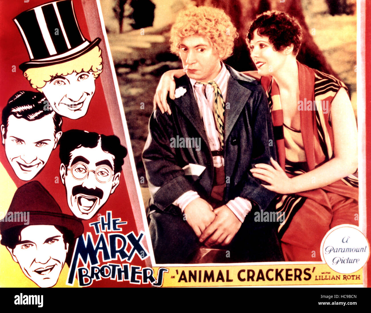ANIMAL CRACKERS, left from top: Harpo Marx, Zeppo Marx, Groucho Marx ...