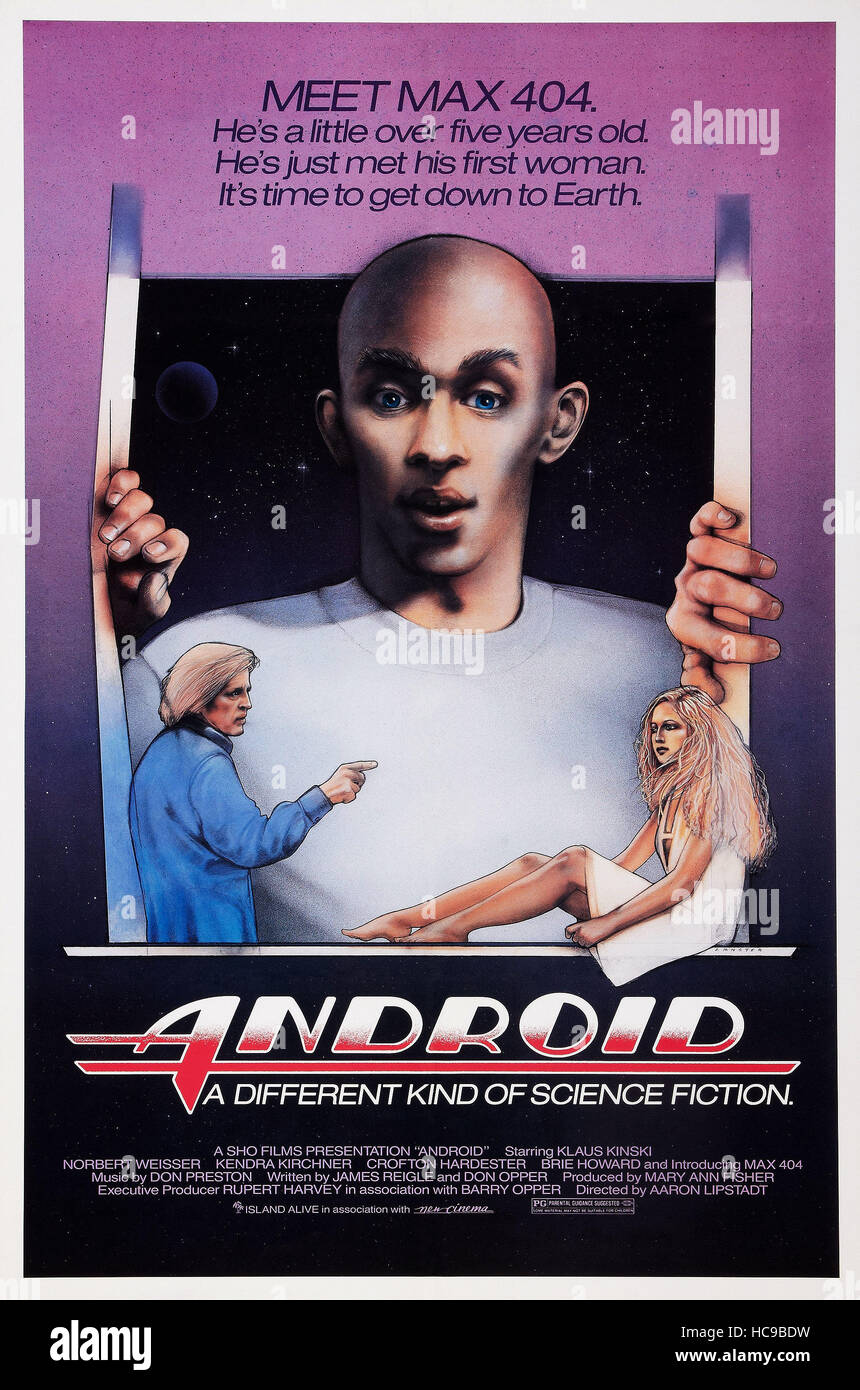ANDROID, US poster art, from left: Klaus Kinski, Don Keith Opper ...