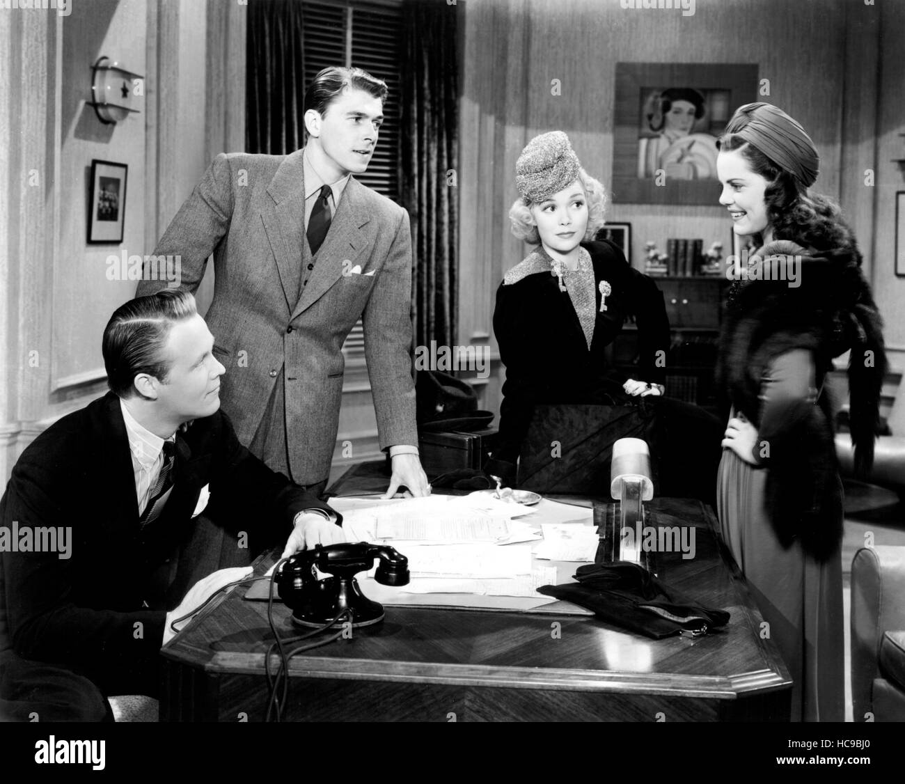 AN ANGEL FROM TEXAS, Wayne Morris, Ronald Reagan, Jane Wyman, Ruth ...