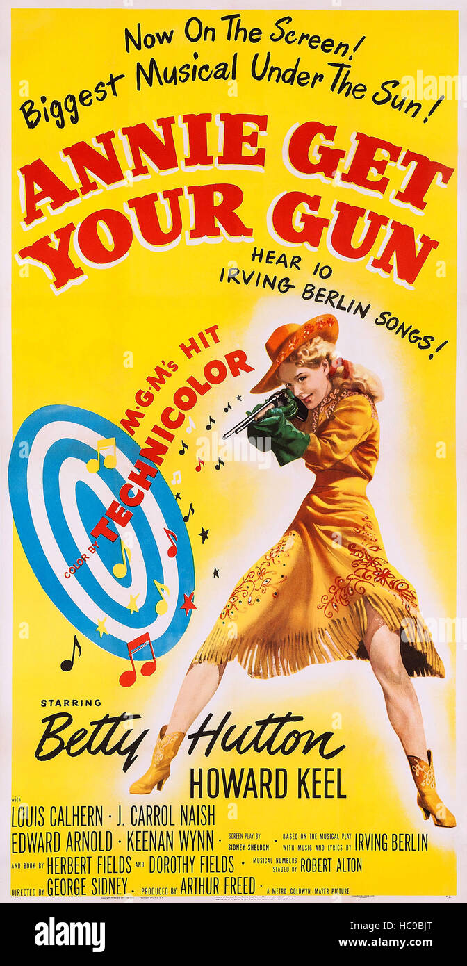 ANNIE GET YOUR GUN, US poster art, Betty Hutton, 1950 Stock Photo - Alamy