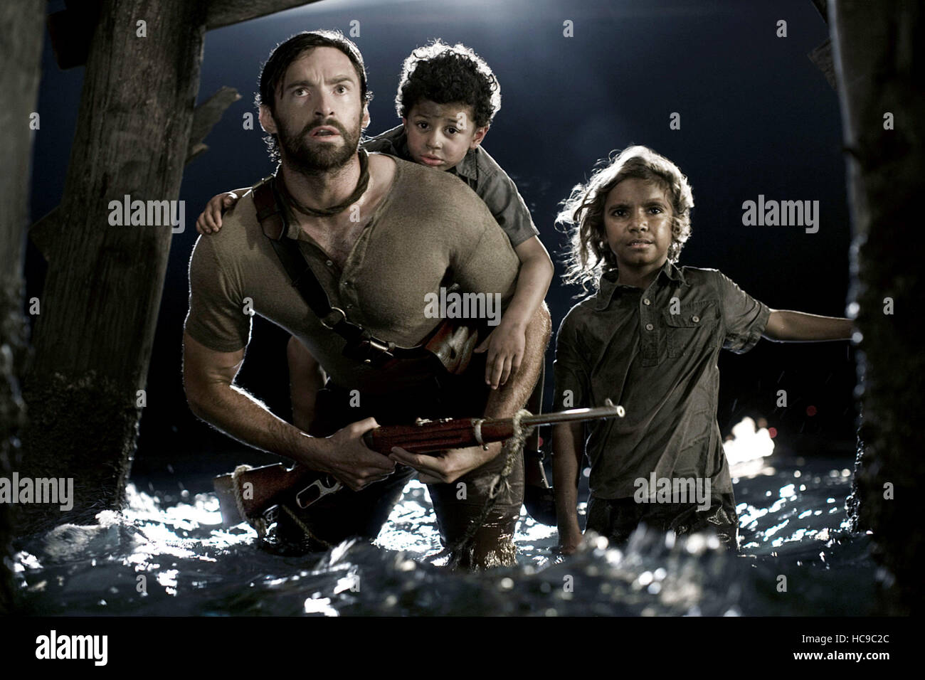 AUSTRALIA, Hugh Jackman (left), Brandon Walters (right), 2008. TM ...