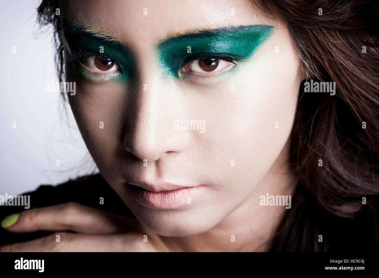 Woman face in shadow hi-res stock photography and images - Alamy