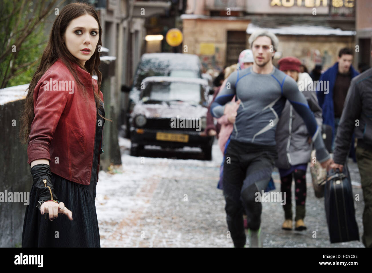 AVENGERS: AGE OF ULTRON, from left: Elizabeth Olsen as Scarlet Witch ...