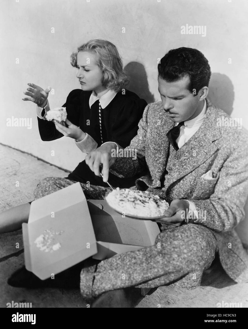 TRUE CONFESSION, Carole Lombard, Fred MacMurray, snacking between ...