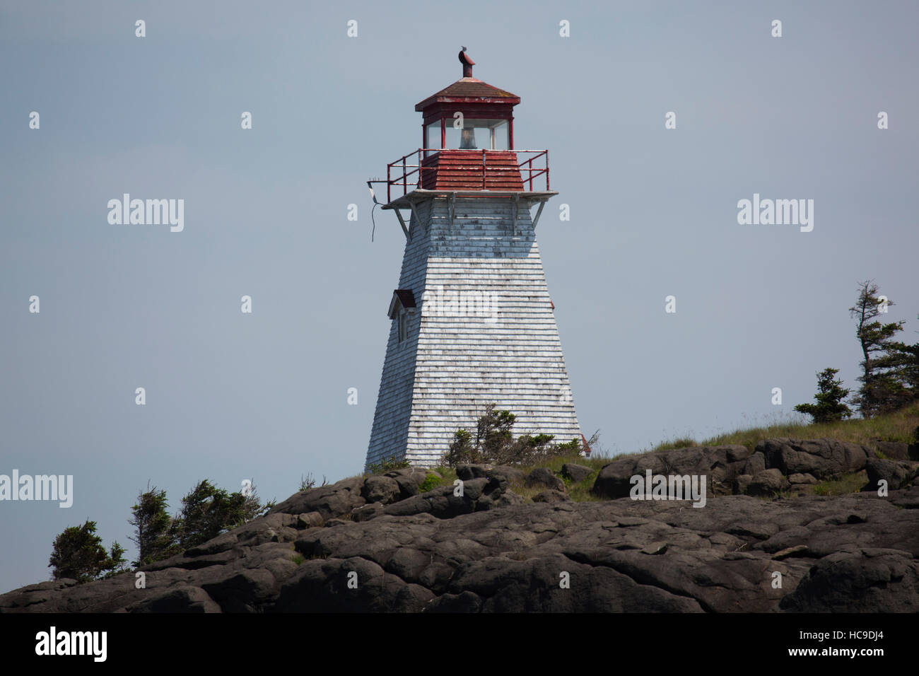 Boar's Head Lighthouse at Digby Neck in Nova Scotia, Canada. The ...