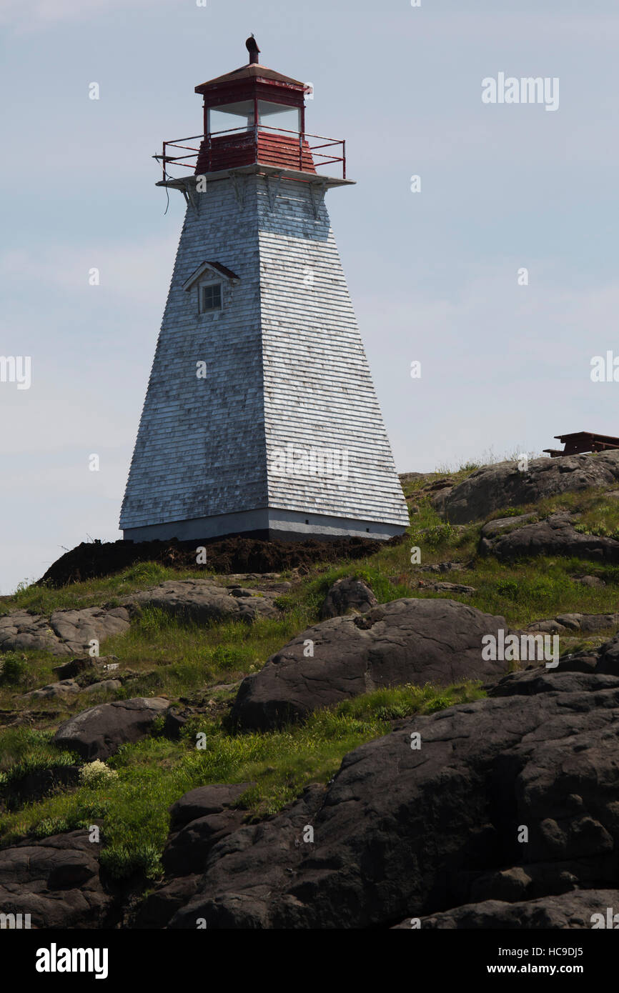 Boar's Head Lighthouse at Digby Neck in Nova Scotia, Canada. The ...