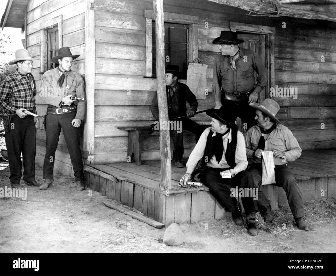 TWO-FISTED JUSTICE, Max Terhune, John King (both left), 1943 Stock ...