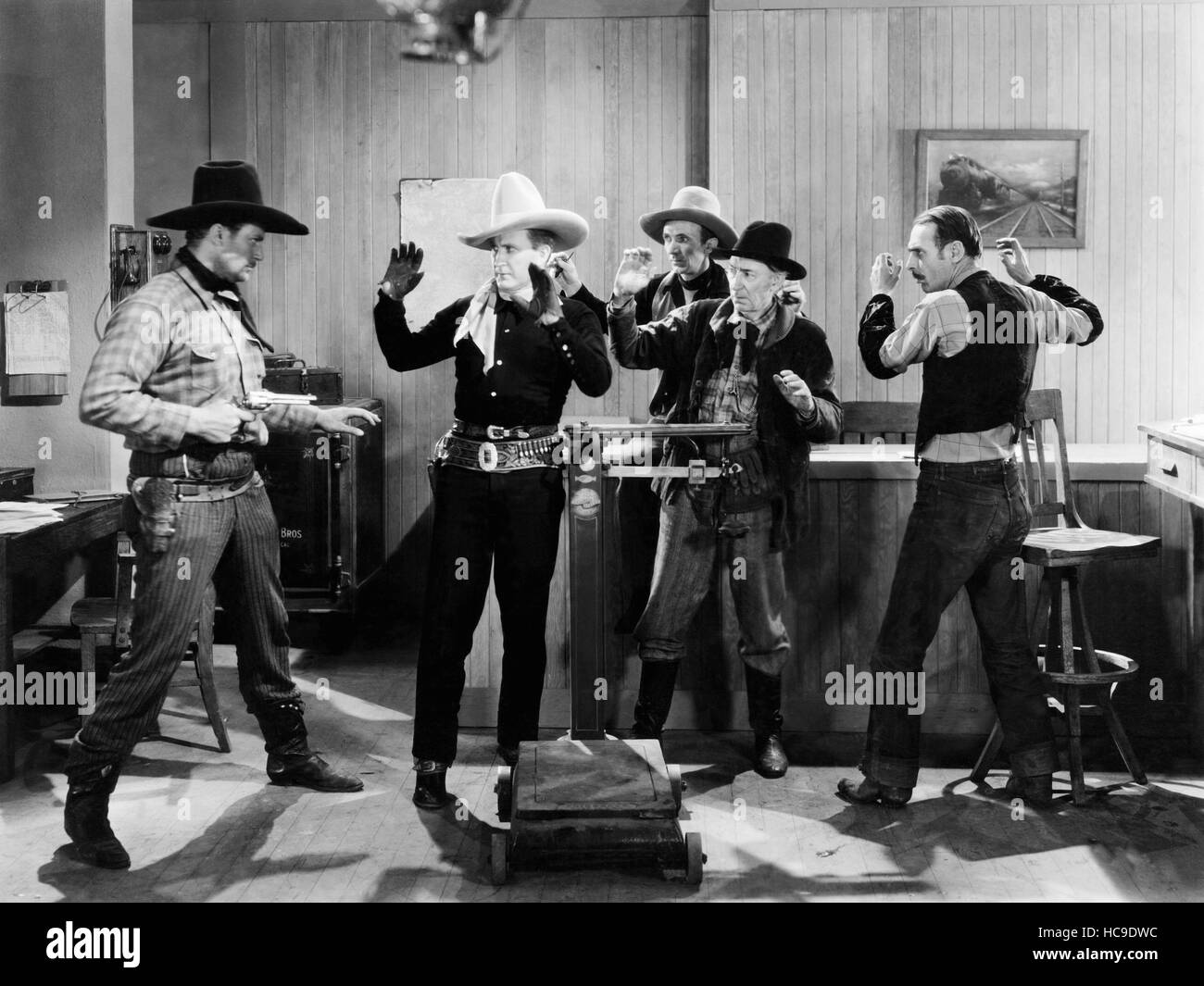 TWO-FISTED LAW, from left: Richard Alexander, Tim McCoy, Walter Brennan ...