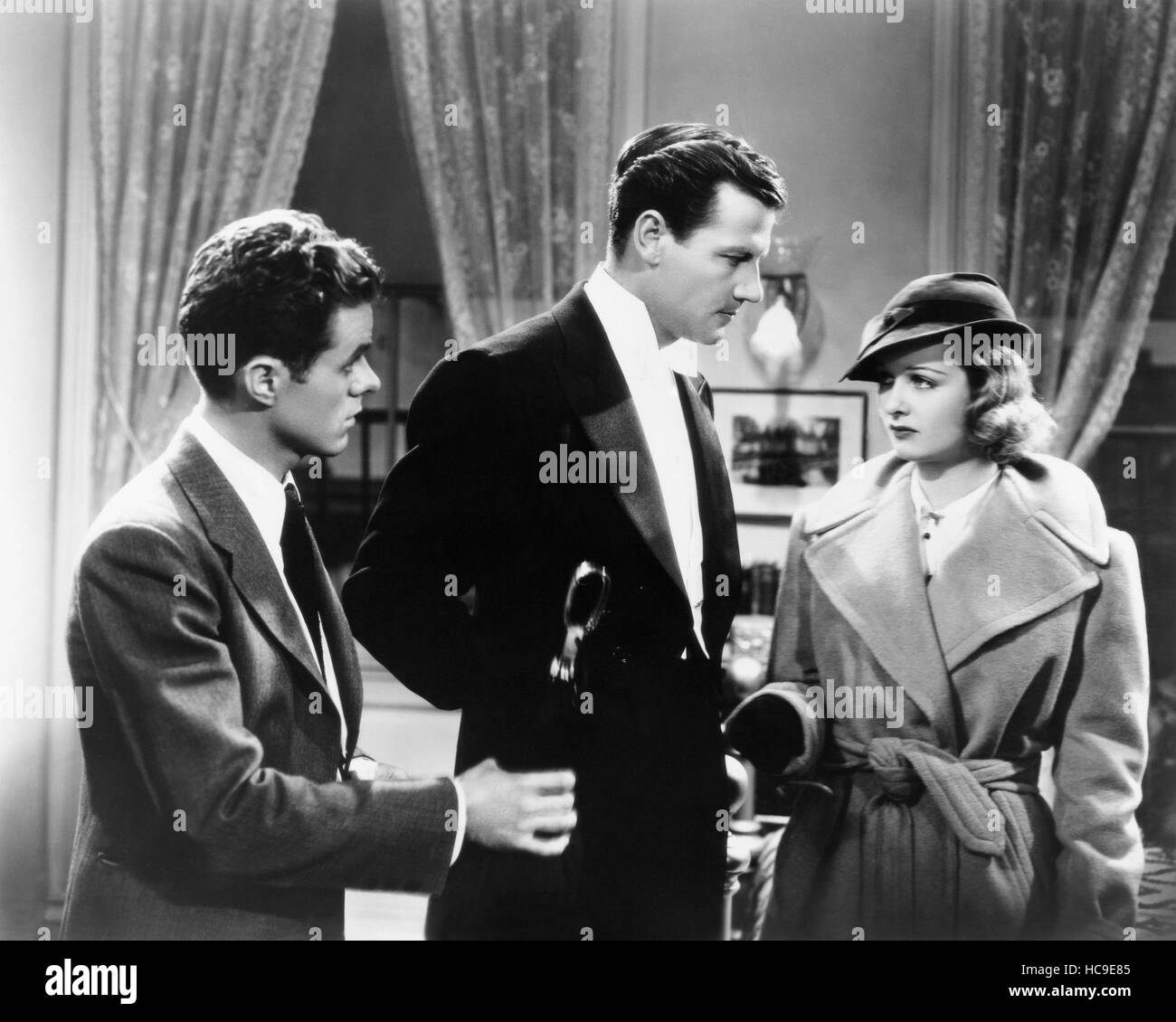 TWO IN A CROWD, from left, Elisha Cook, Jr., Joel McCrea, Joan Bennett, 1936 Stock Photo - Alamy