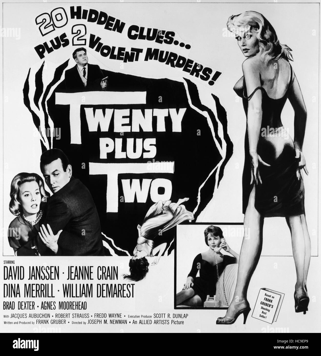 TWENTY PLUS TWO, US poster, David Janssen, Jeanne Crain, Dina Merrill ...