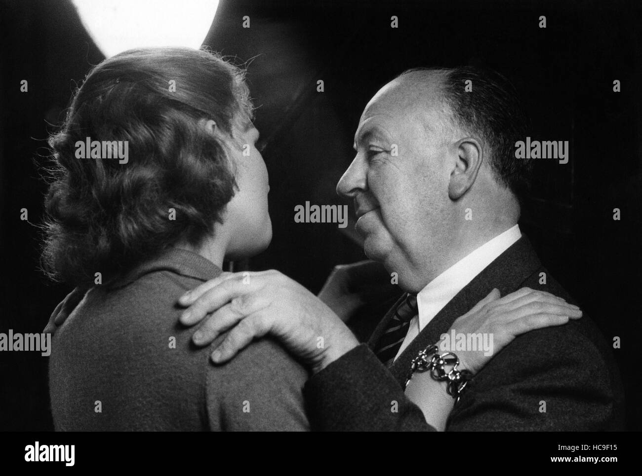 VERTIGO, from left: Kim Kovak, director Alfred Hitchcock, on set, 1958 ...