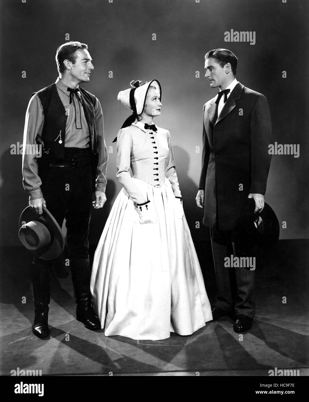 VIRGINIA CITY, Randolph Scott, Miriam Hopkins, Errol Flynn, 1940 Stock ...
