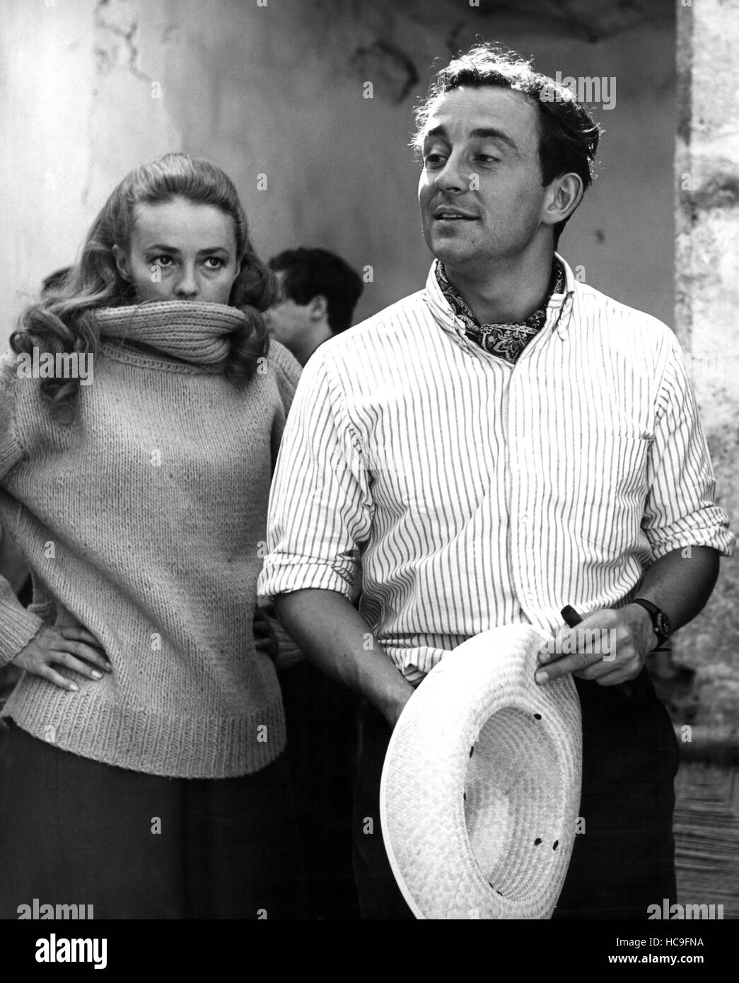 VIVA MARIA!, Jeanne Moreau and director Louis Malle on set, 1965 Stock ...