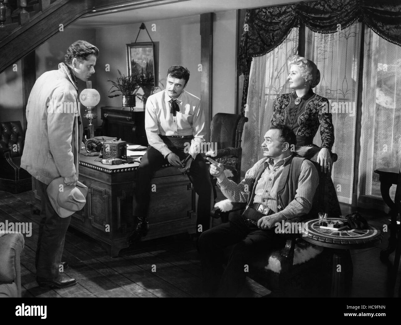 THE VIOLENT MEN, Glenn Ford, Brian Keith, Edward G. Robinson, Barbara ...
