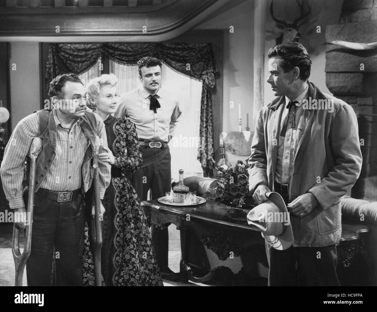 THE VIOLENT MEN, from left: Edward G. Robinson, Barbara Stanwyck, Brian ...