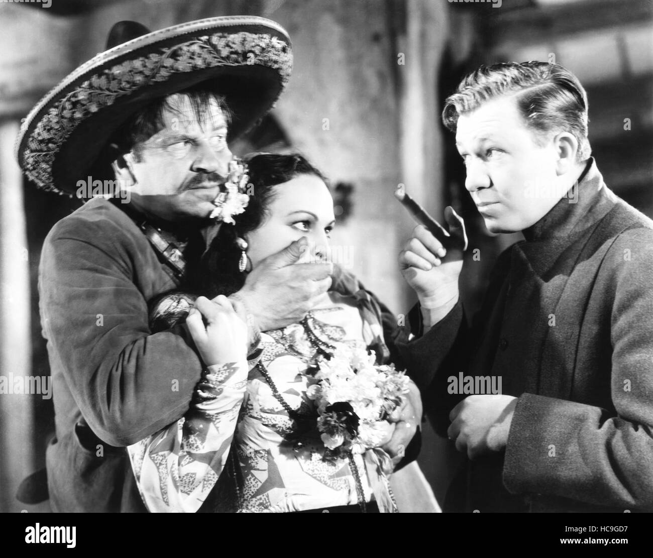 VIVA VILLA, from left: Wallace Beery, Katherine DeMille, Stuart Erwin ...