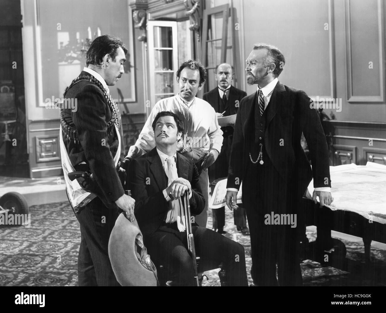 VIVA ZAPATA!, from left: Anthony Quinn, Marlon Brando, Lou Gilbert ...
