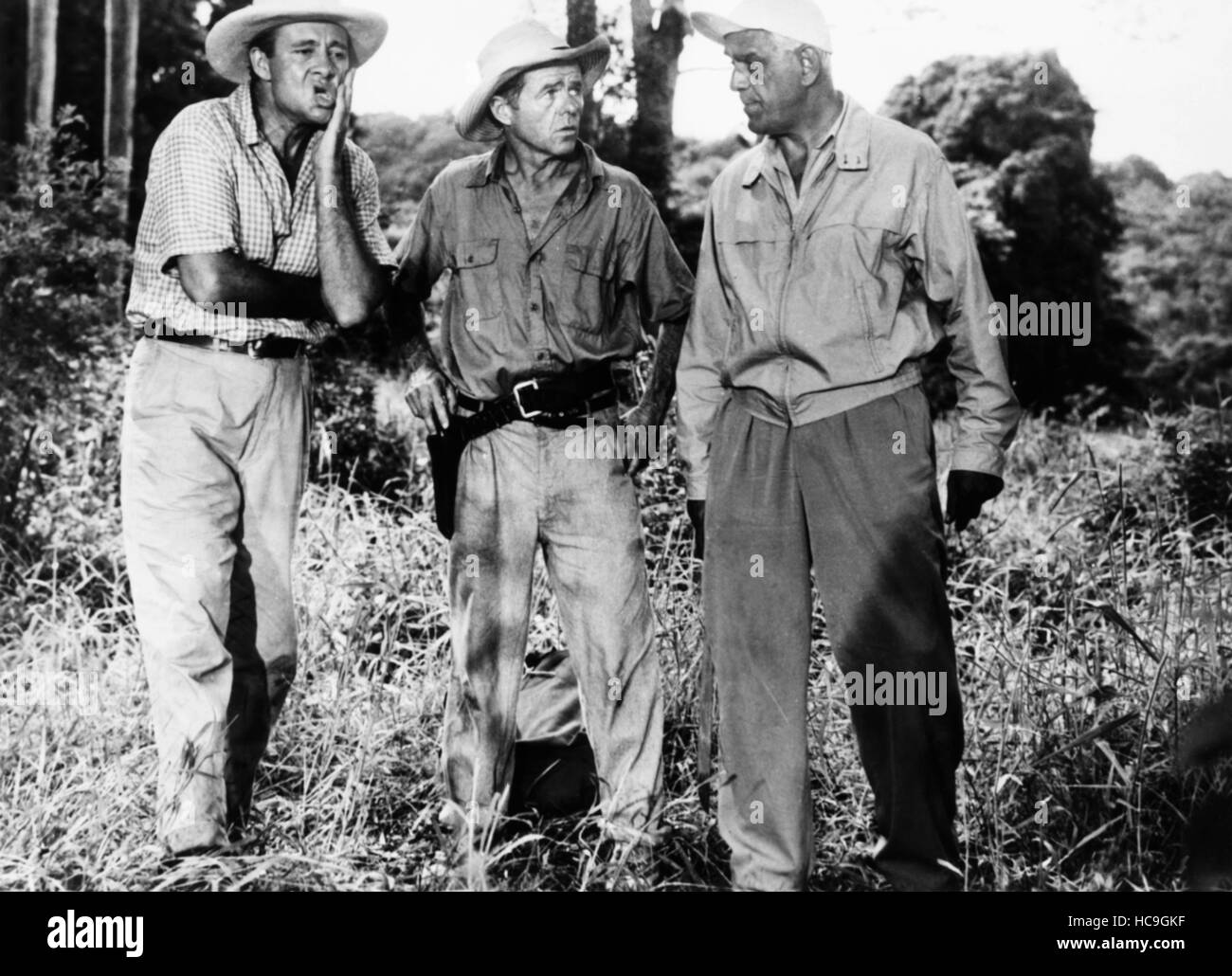 VOODOO ISLAND, from left: Murvyn Vye, Elisha Cook, Boris Karloff, 1957 ...