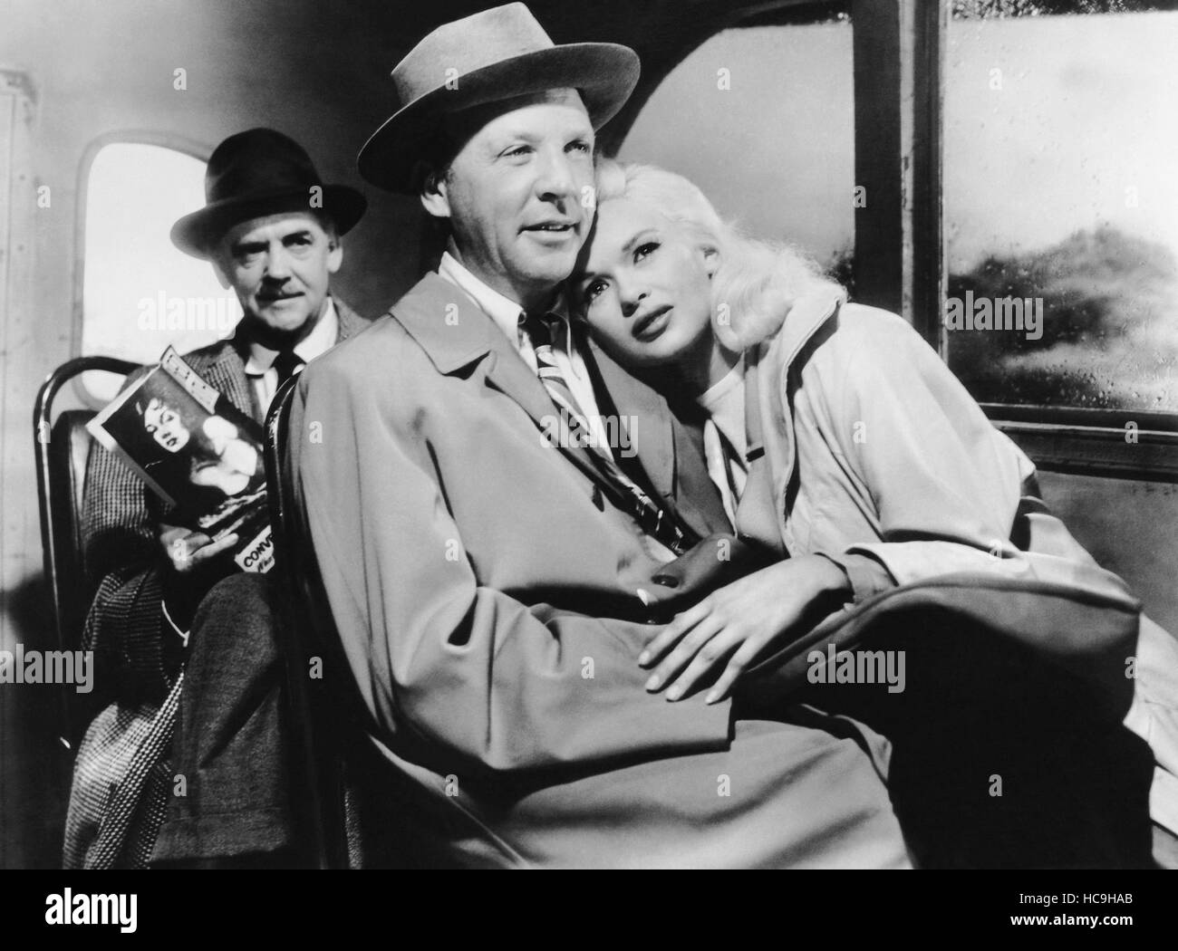 THE WAYWARD BUS, from left, Larry Keating, Dan Dailey, Jayne Mansfield ...