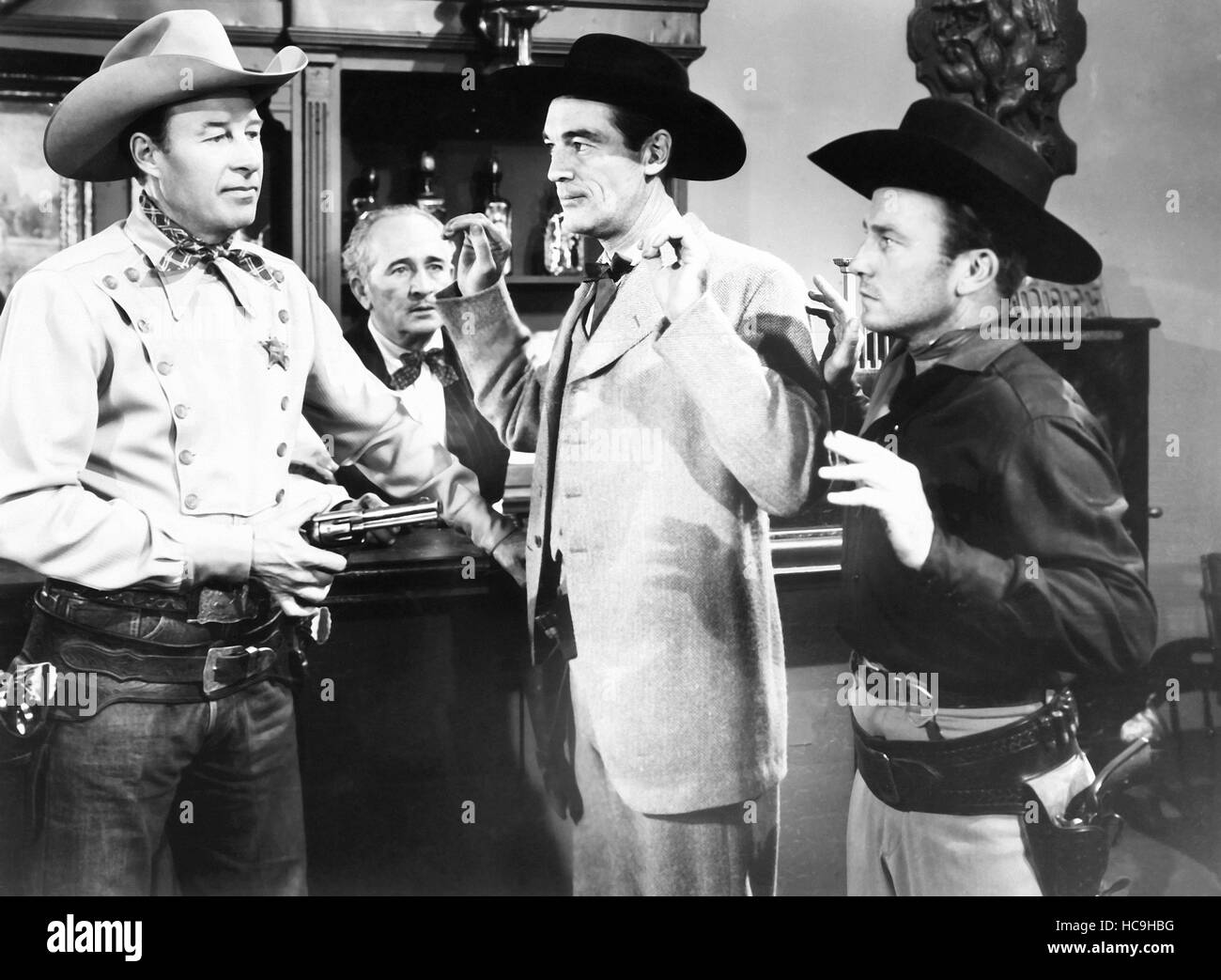 WACO, front from left: Bill Elliott, I. Stanford Jolley, Rand Brooks ...