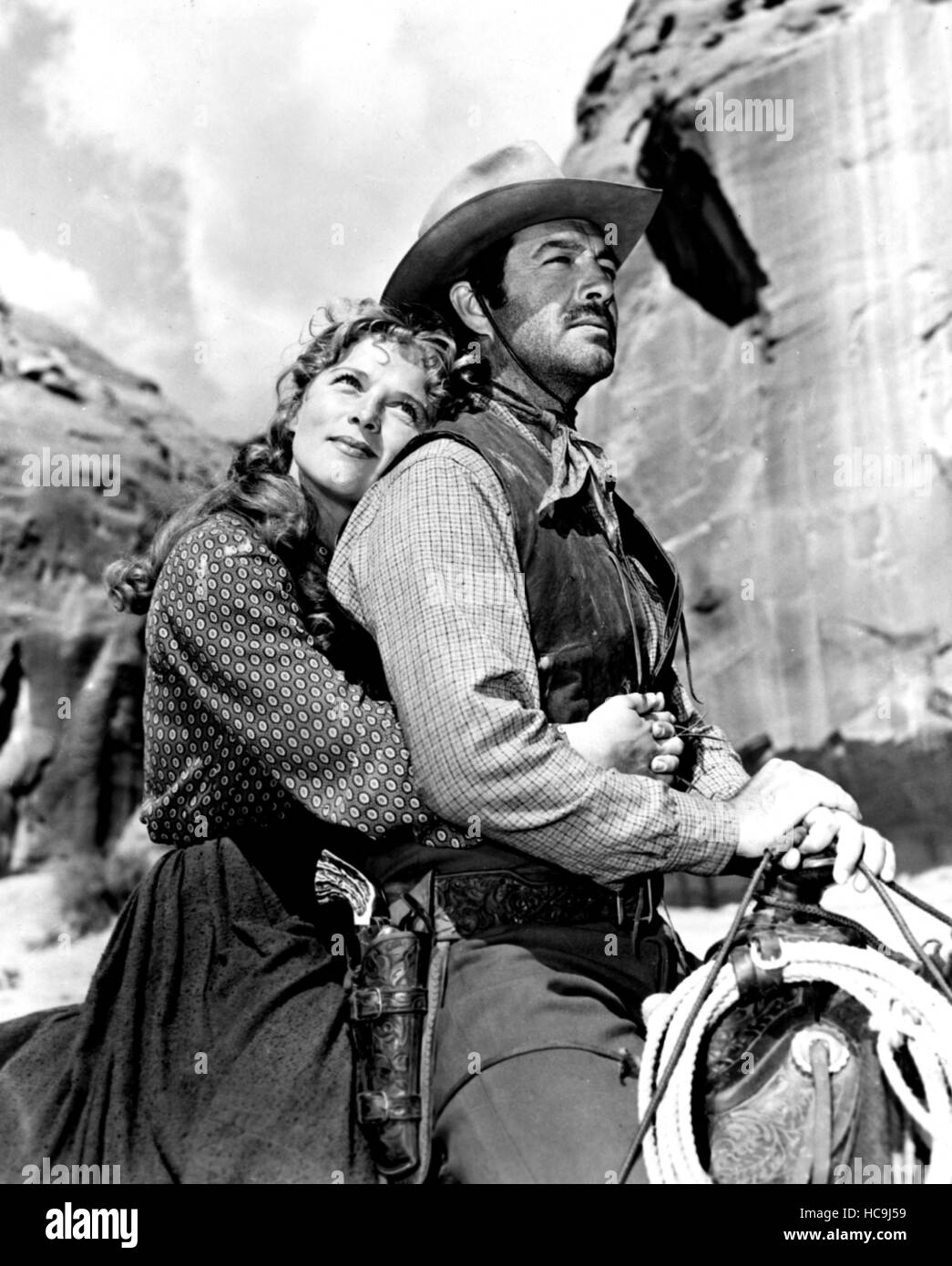 WESTWARD THE WOMEN, Denise Darcel, Robert Taylor, 1951 Stock Photo - Alamy