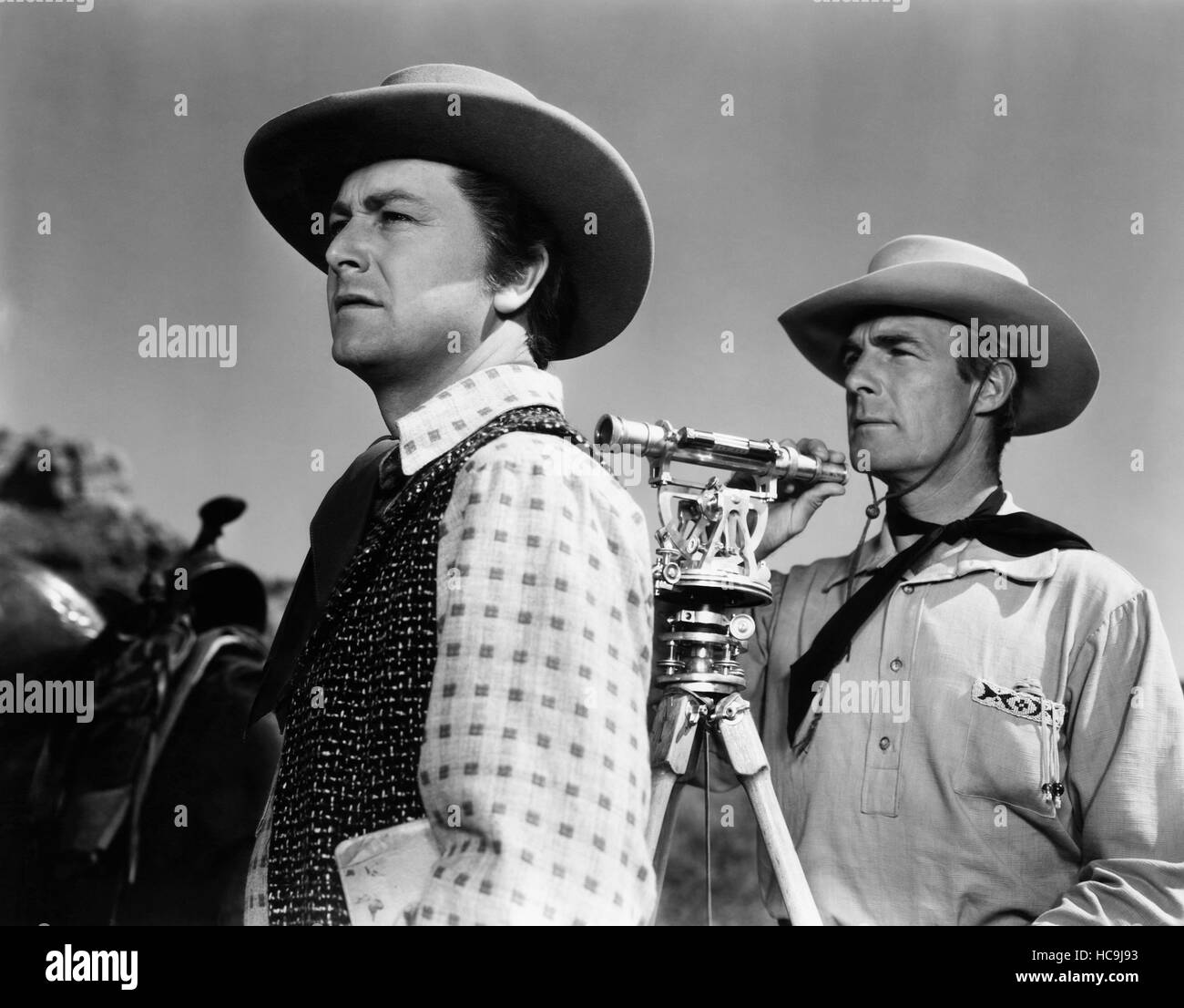 WESTERN UNION, from left, Robert Young, Randolph Scott, 1941, TM and copyright ©20th Century Fox ...