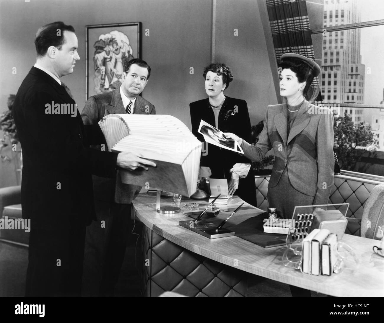 WHAT A WOMAN!, from left: Grady Sutton, Alan Dinehart, Norma Varden ...
