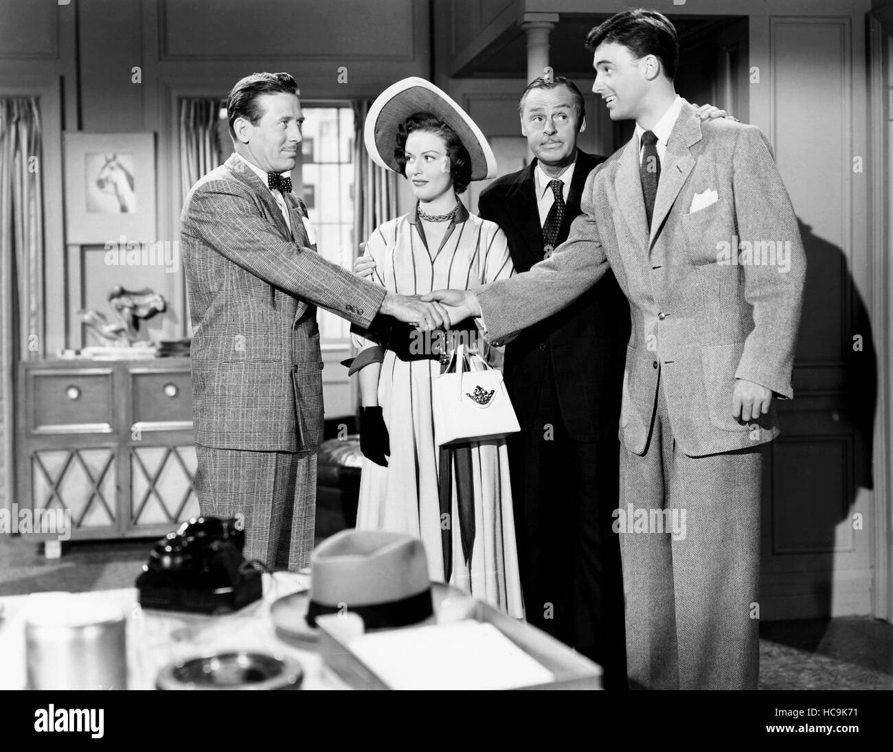 WHEN YOU'RE SMILING, from left, Robert Shayne, Lola Albright, Jerome ...